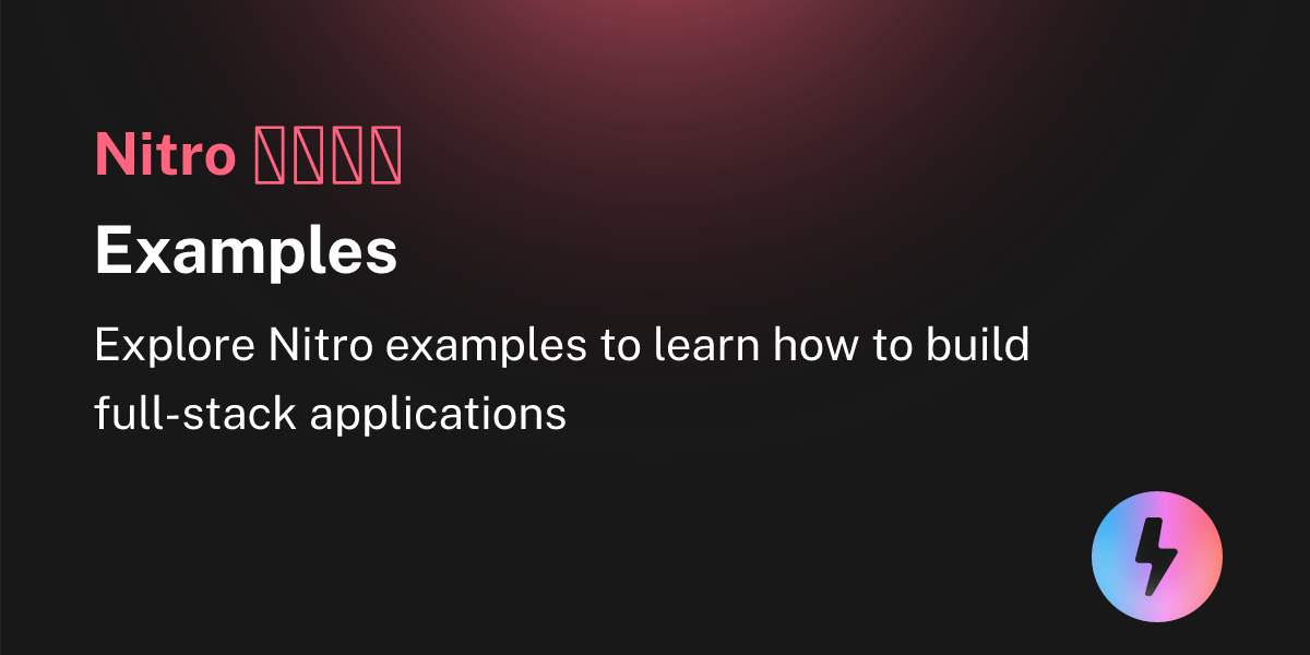 Examples - Nitro 中文文档
